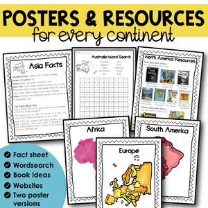 Seven Continents Unit, 7 Continents, Homeschool, - Etsy