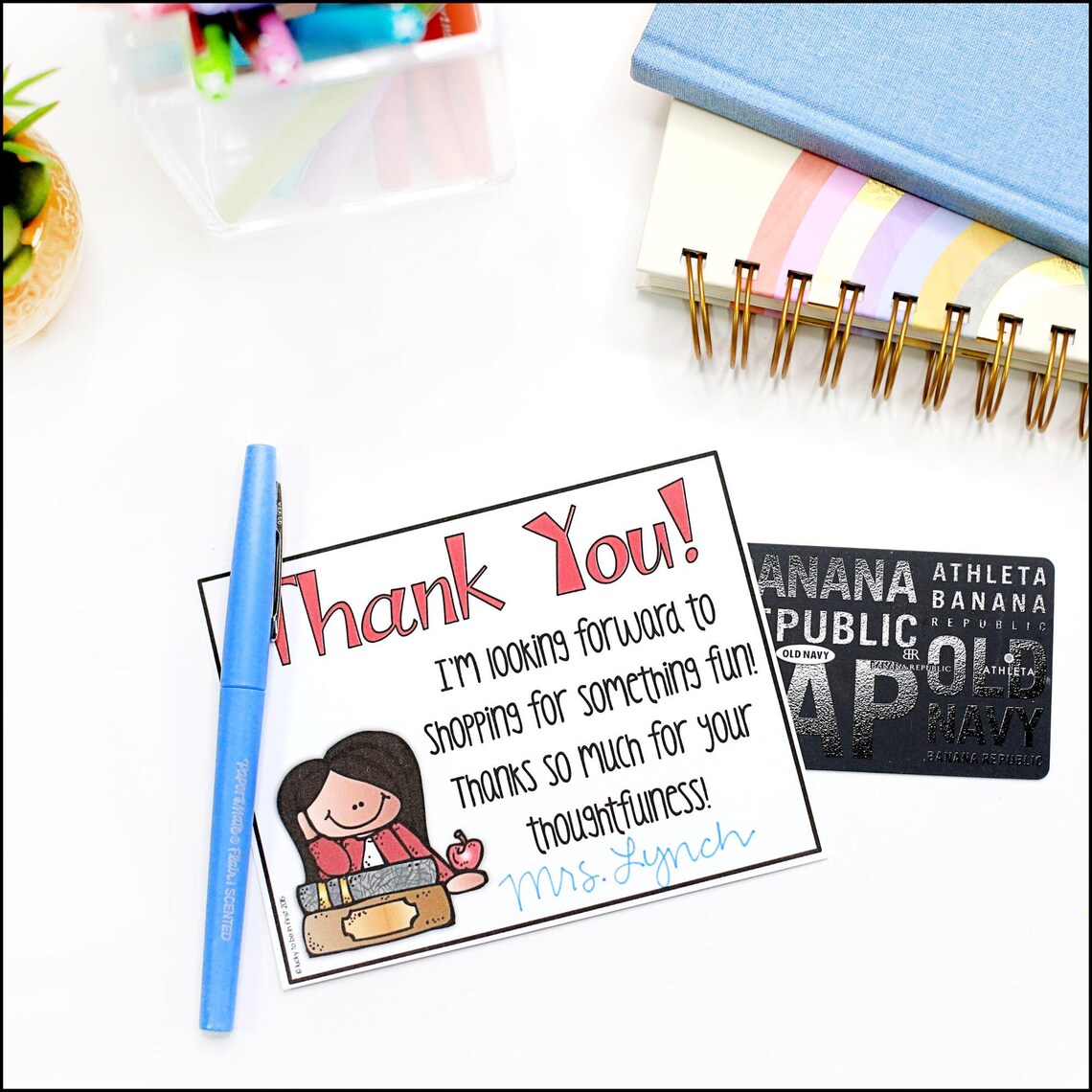 Thank You Notes, Teacher Thank You Notes, Teacher Notes, Print and Go ...