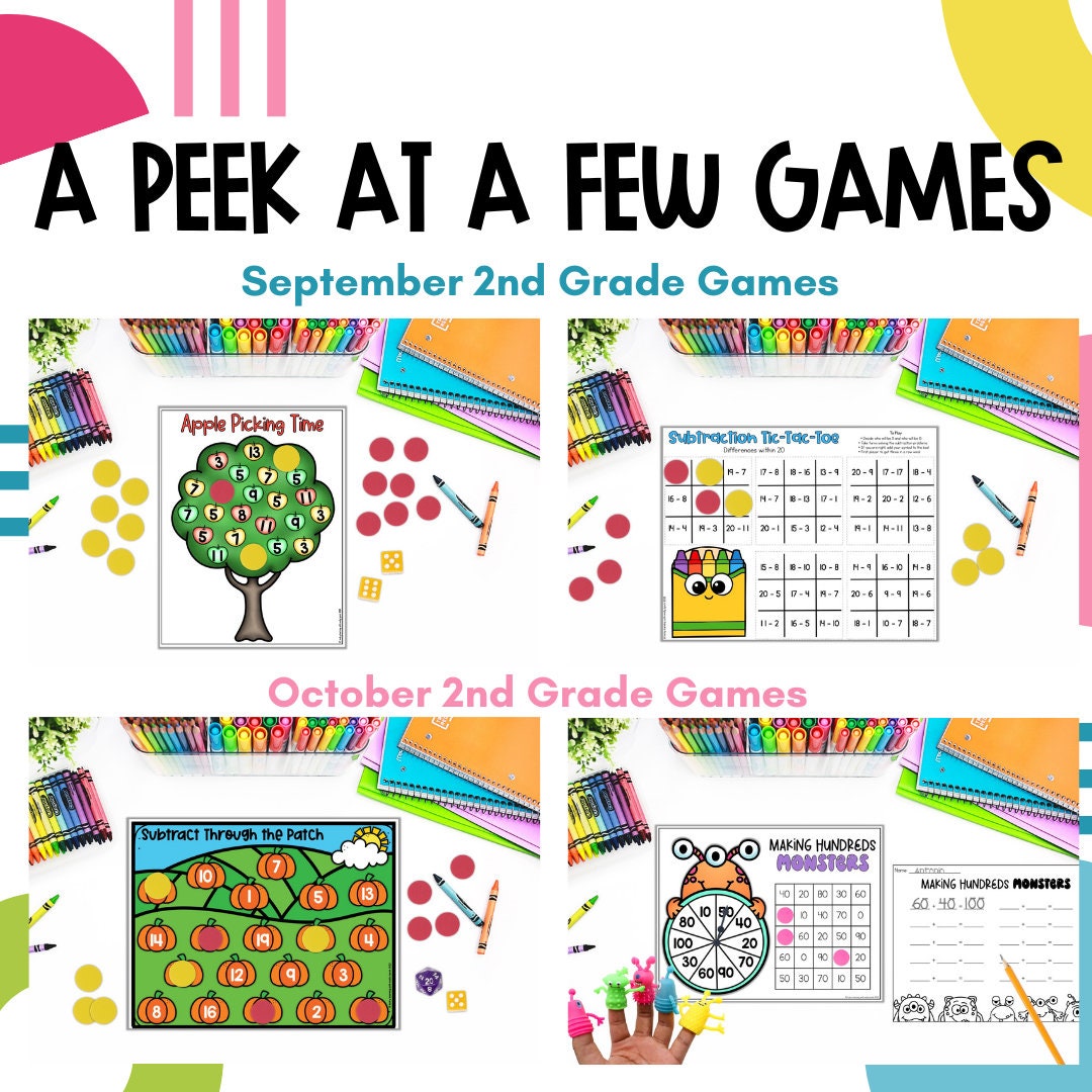 2nd Grade Math Centers | All Materials and Games Included | Centers in ...