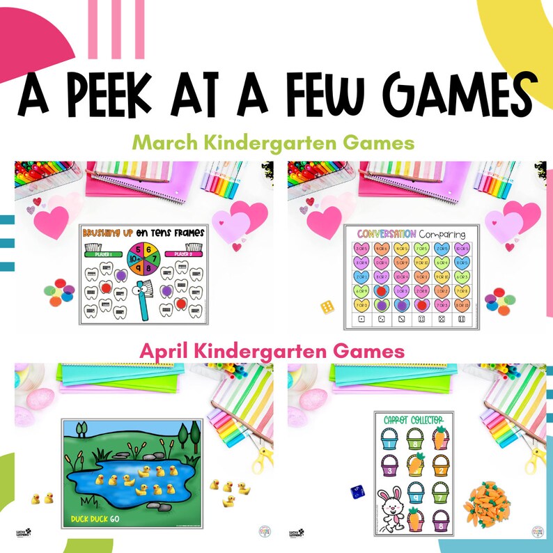 Kindergarten Math Centers | All Materials and Games Included | Centers ...
