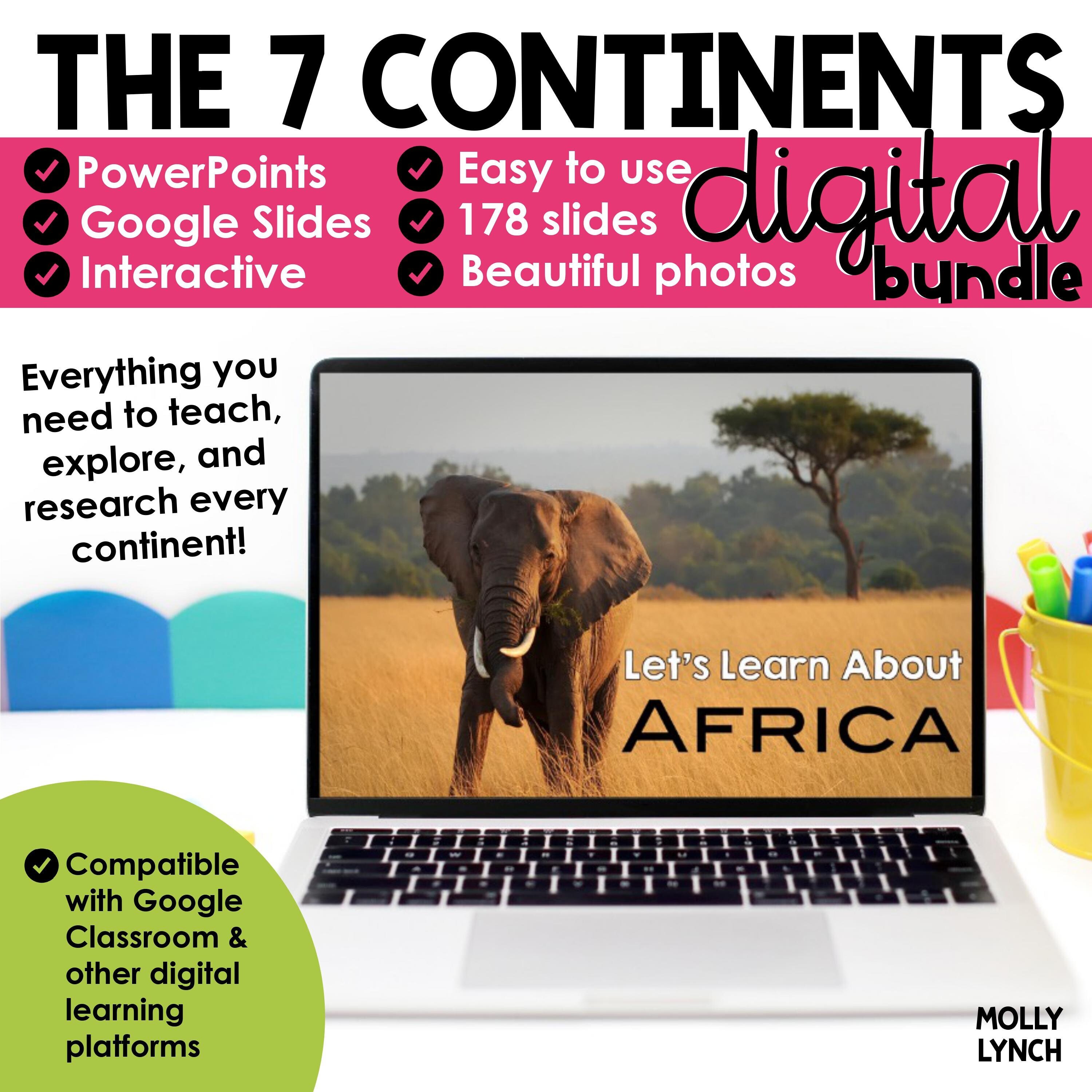 Seven Continents Unit, Powerpoint for 7 Continents, Homeschool Lessons ...