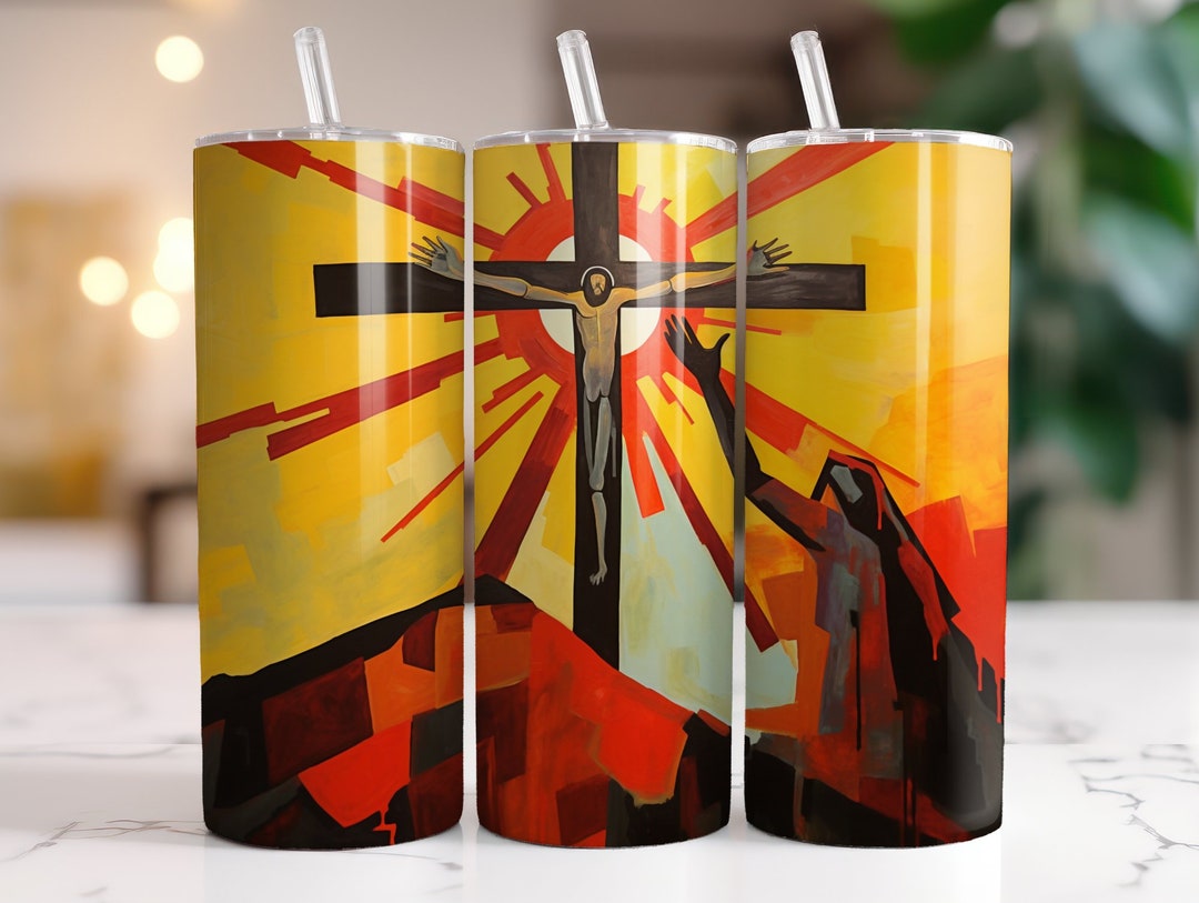 3D Crucifixion of Jesus Cubism Tumbler Cup Starbucks Tumbler - Etsy