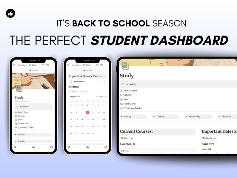 Ultimate Notion Template for Productivity and Back to School Digital ...