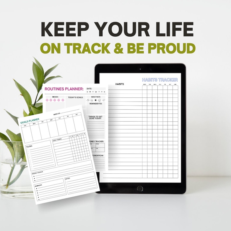 Goodnotes Digital Planner, Monthly Template, iPad Bullet Journal (PDF ...