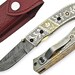 Damascus Pocket Knife 5 Inch Handmade Engraving - Etsy