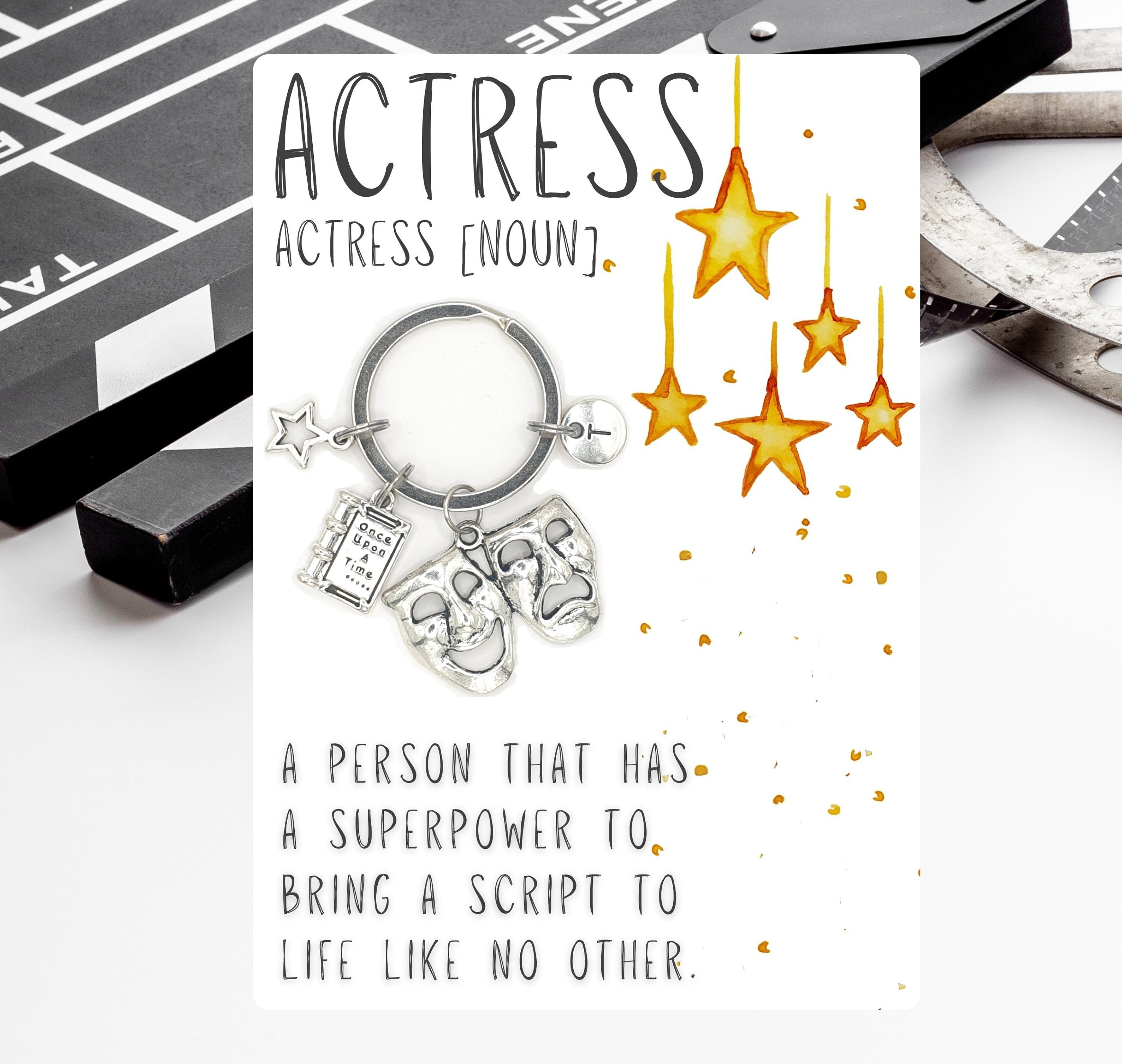 Actress Keyring With Message Card Gifts for Actors Film Production Film ...