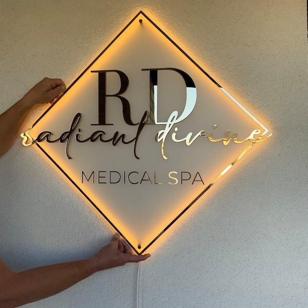 Custom Signs for Business Light Up - Etsy