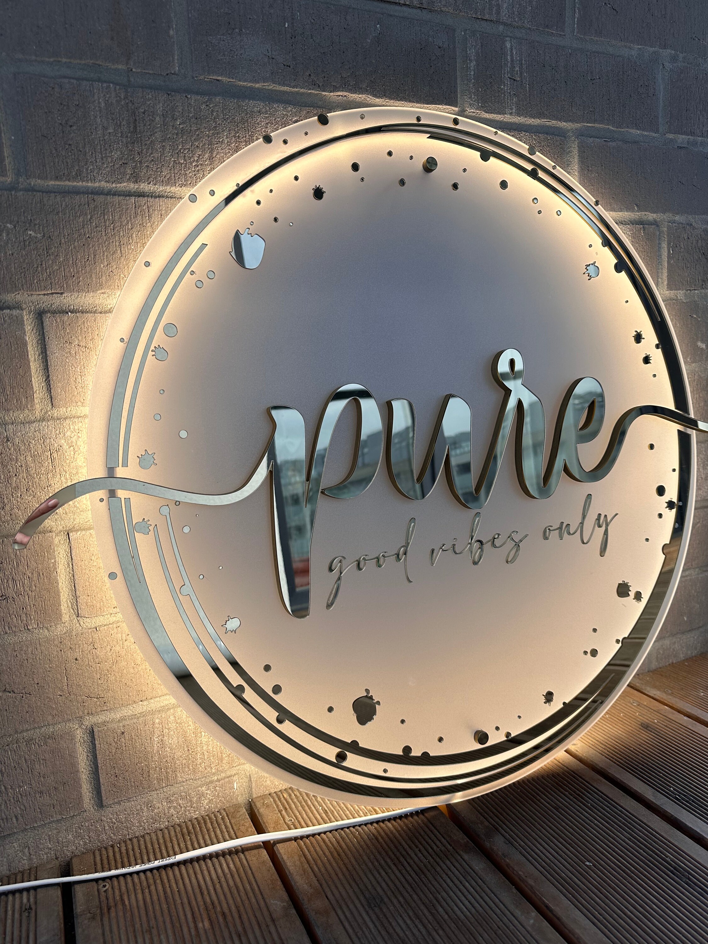 Acrylic Salon Sign Light Up, Business Name, Sign With Backlight, Salon ...