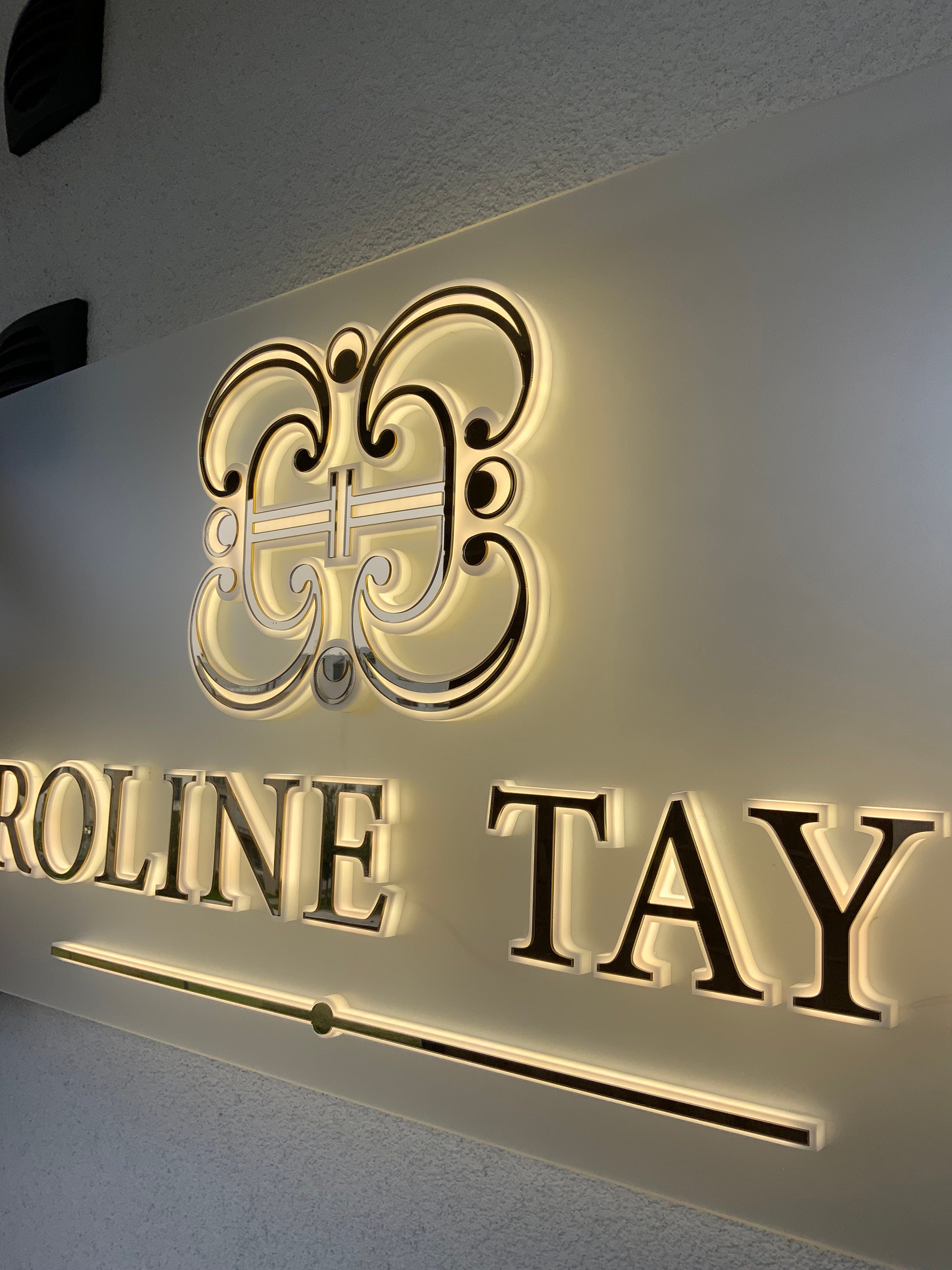 Salon Sign Business Name Light Up Acrylic Sign With 3d Logo - Etsy