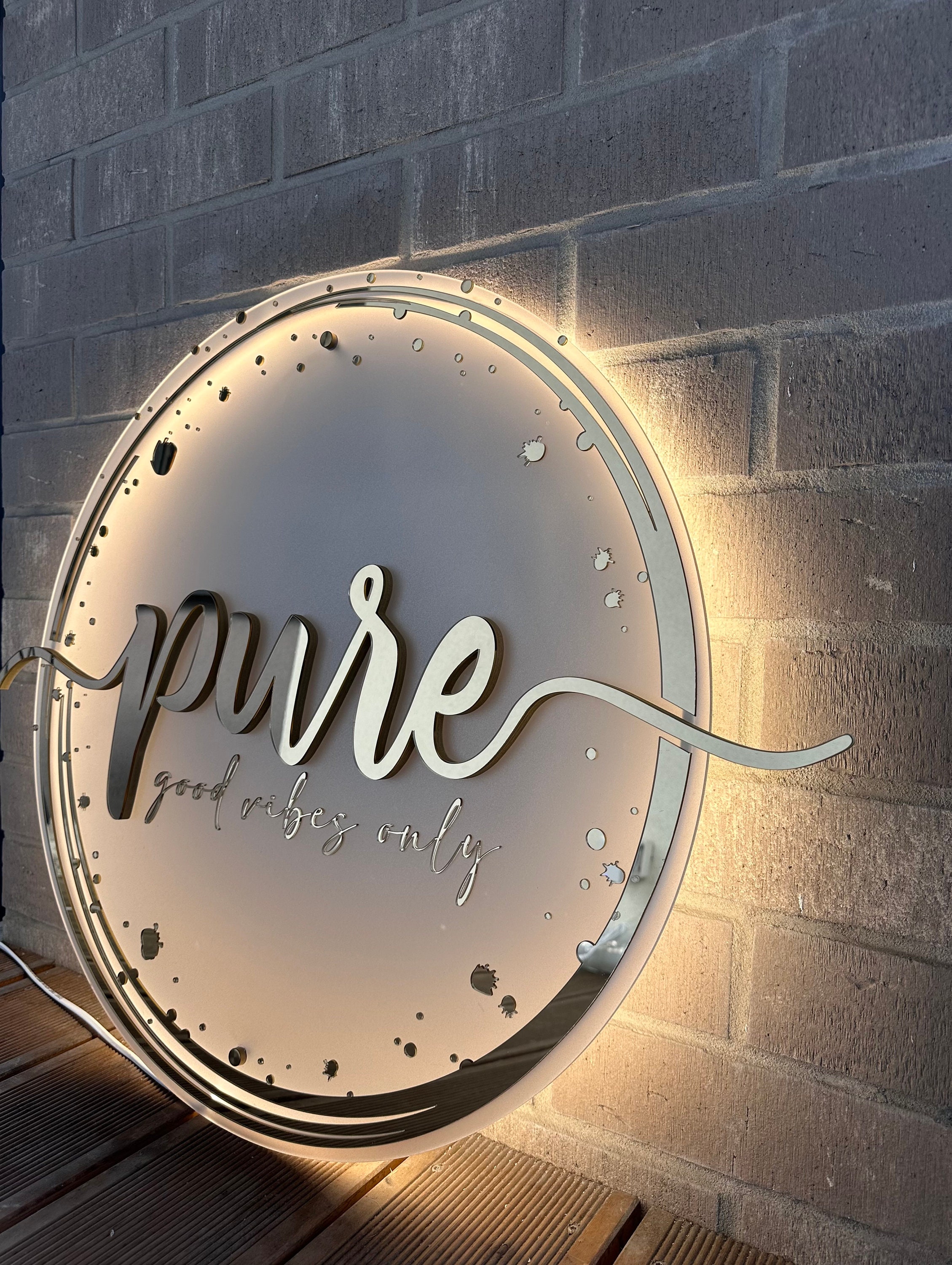 Acrylic Salon Sign Light Up, Business Name, Sign With Backlight, Salon ...