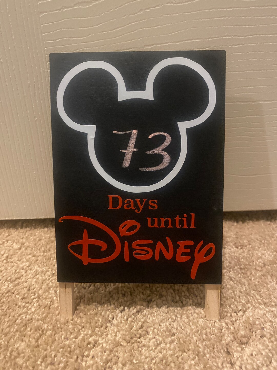 Disney Countdown Small Easel Chalkboard - Etsy