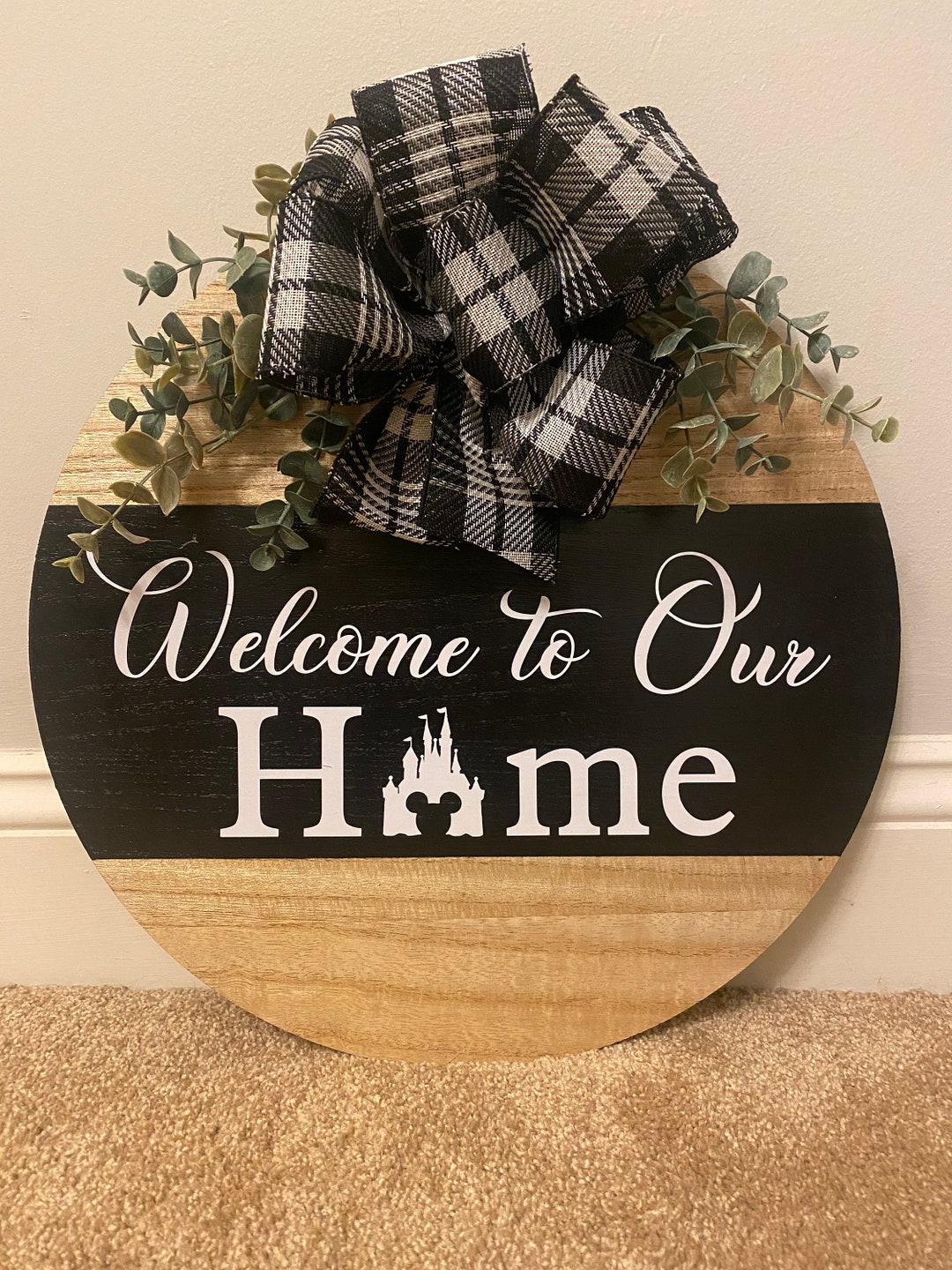 Welcome to Our Home Disney Door Sign - Etsy