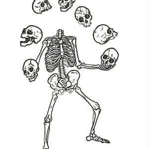 Skeleton Embroidery Design File PES,EMB,DST File 3.45 X 5.90 Inch - Etsy