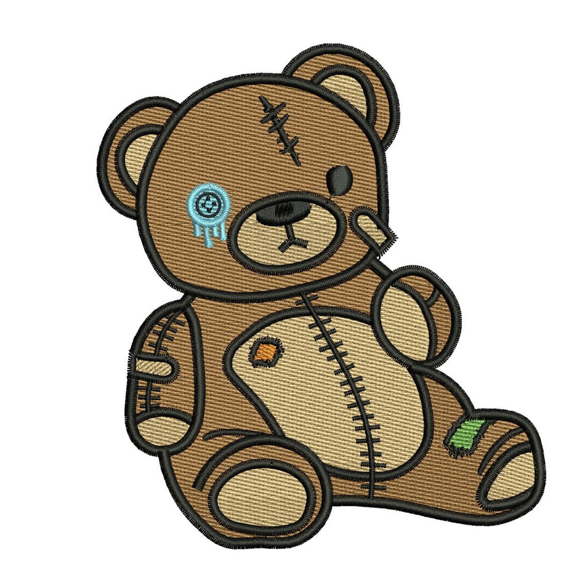 Teddy Bear Embroidery Design File PES File Embroidery File Bear - Etsy