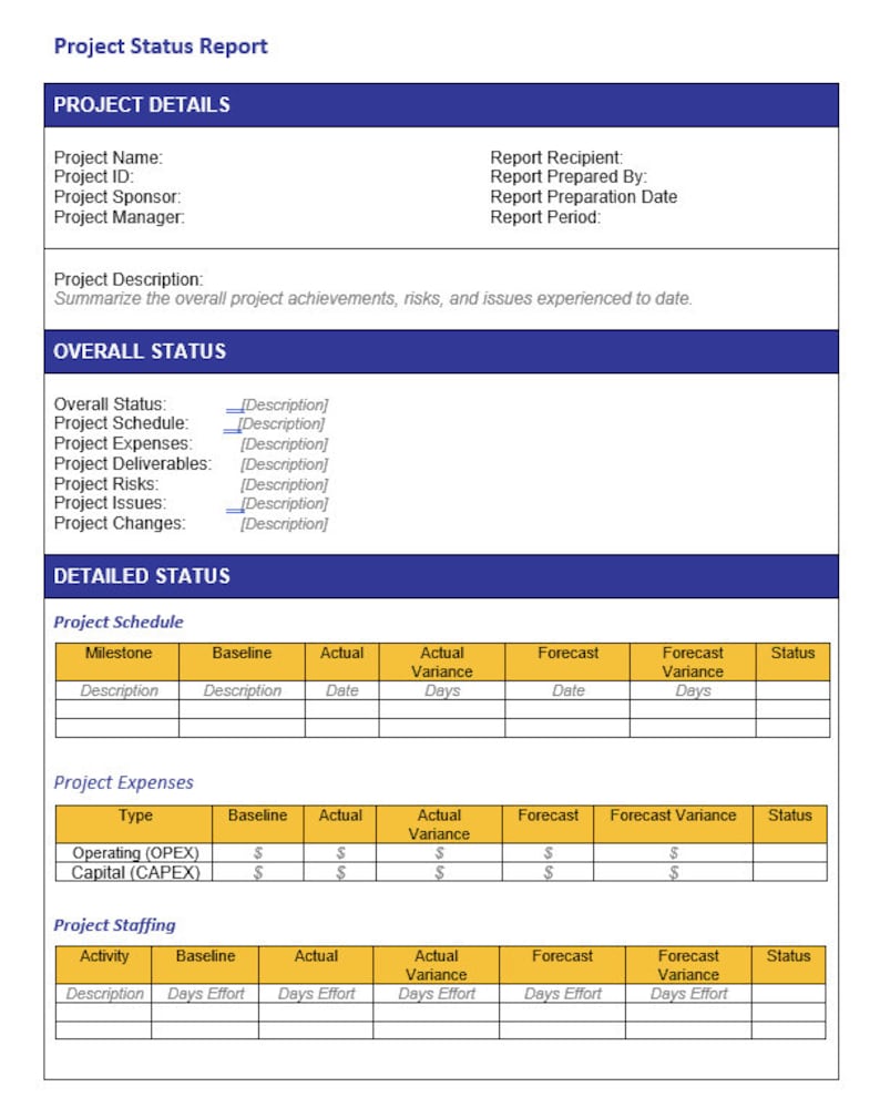 30+ Project Management Templates | Project Execution | Project ...