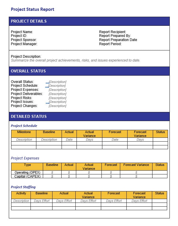 30+ Project Management Templates | Project Execution | Project ...