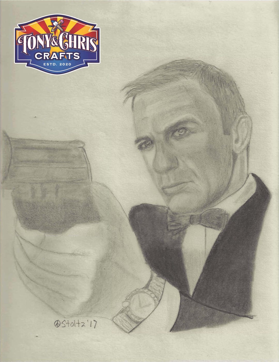 James Bond - Daniel Craig - Print - Hand Drawn - Etsy