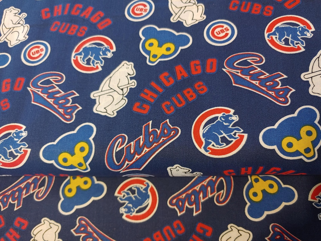 Chicago Cubs 100% Cotton MLB Fabric - Etsy