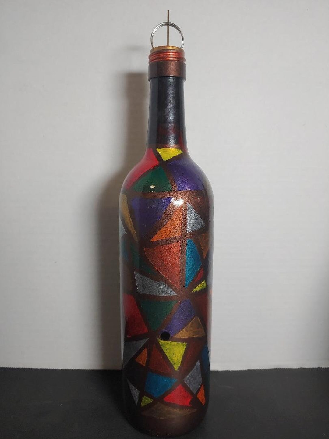 Bronze and Multi-color Glass Incense Bottle - Etsy