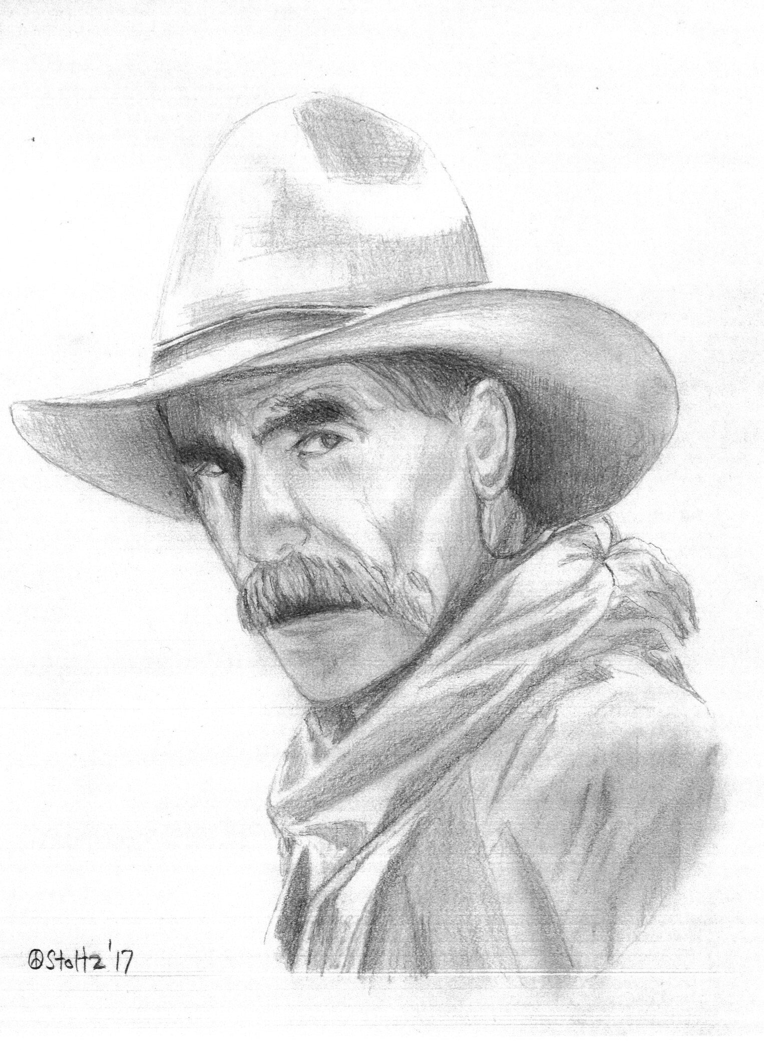 Sam Elliott - Print - Hand Drawn - Etsy
