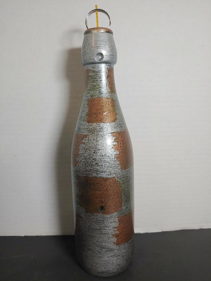 Silver and Bronze Glass Incense Bottle - Etsy