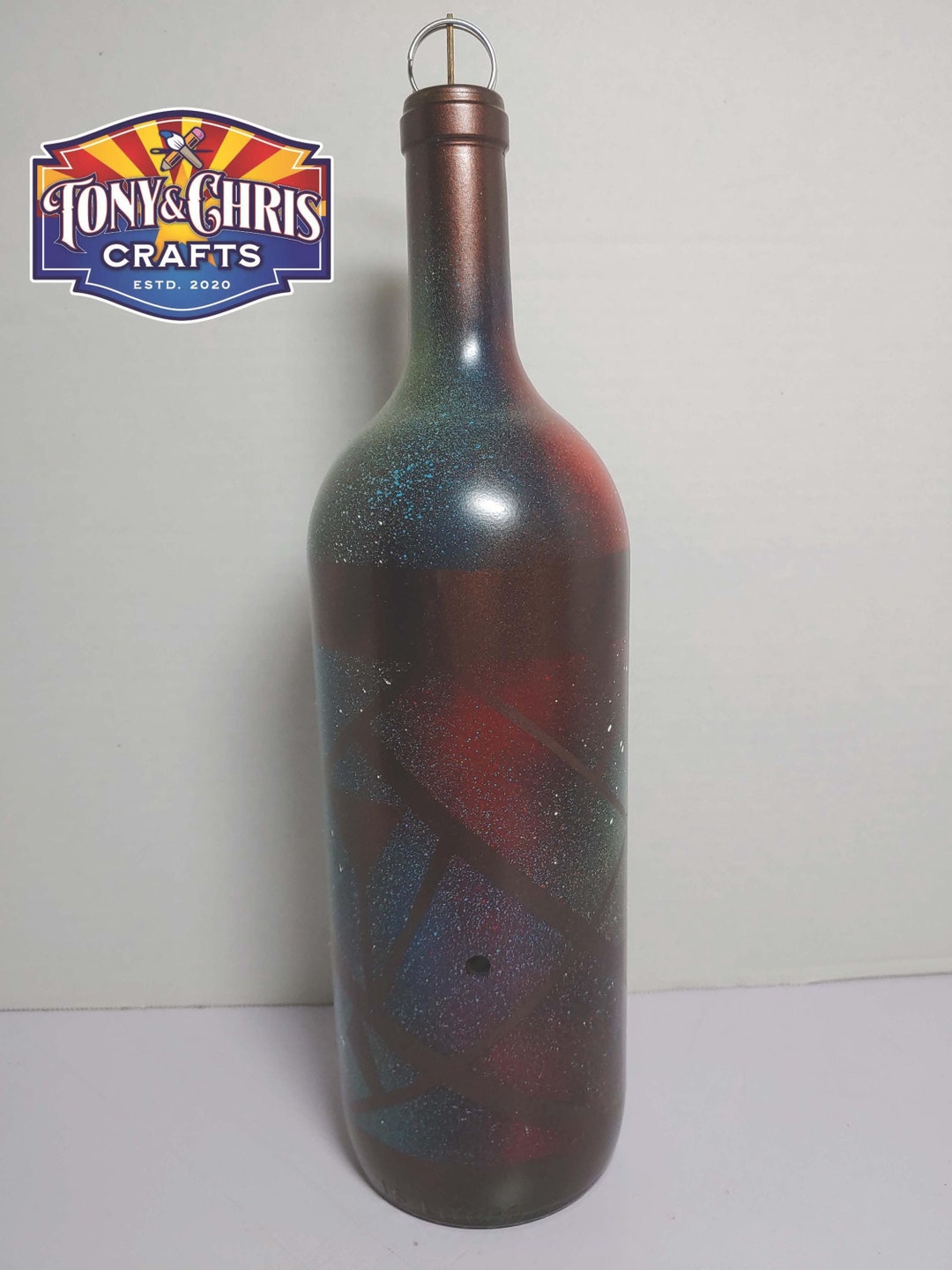 Bronze and Red Glass Incense Bottle - Etsy
