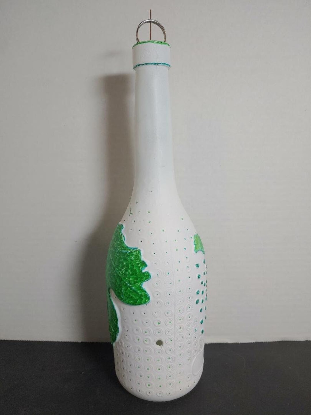 White and Green Glass Incense Bottle - Etsy