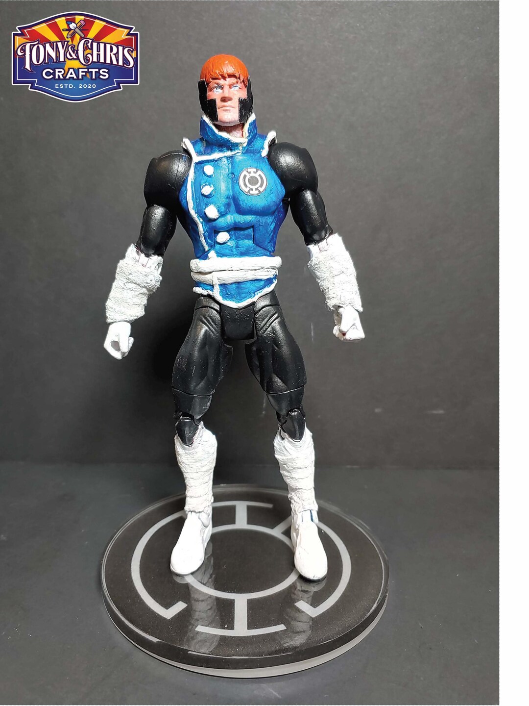 Guy Gardner - Blue Lantern - Custom Action Figure - With Resin Base - Etsy
