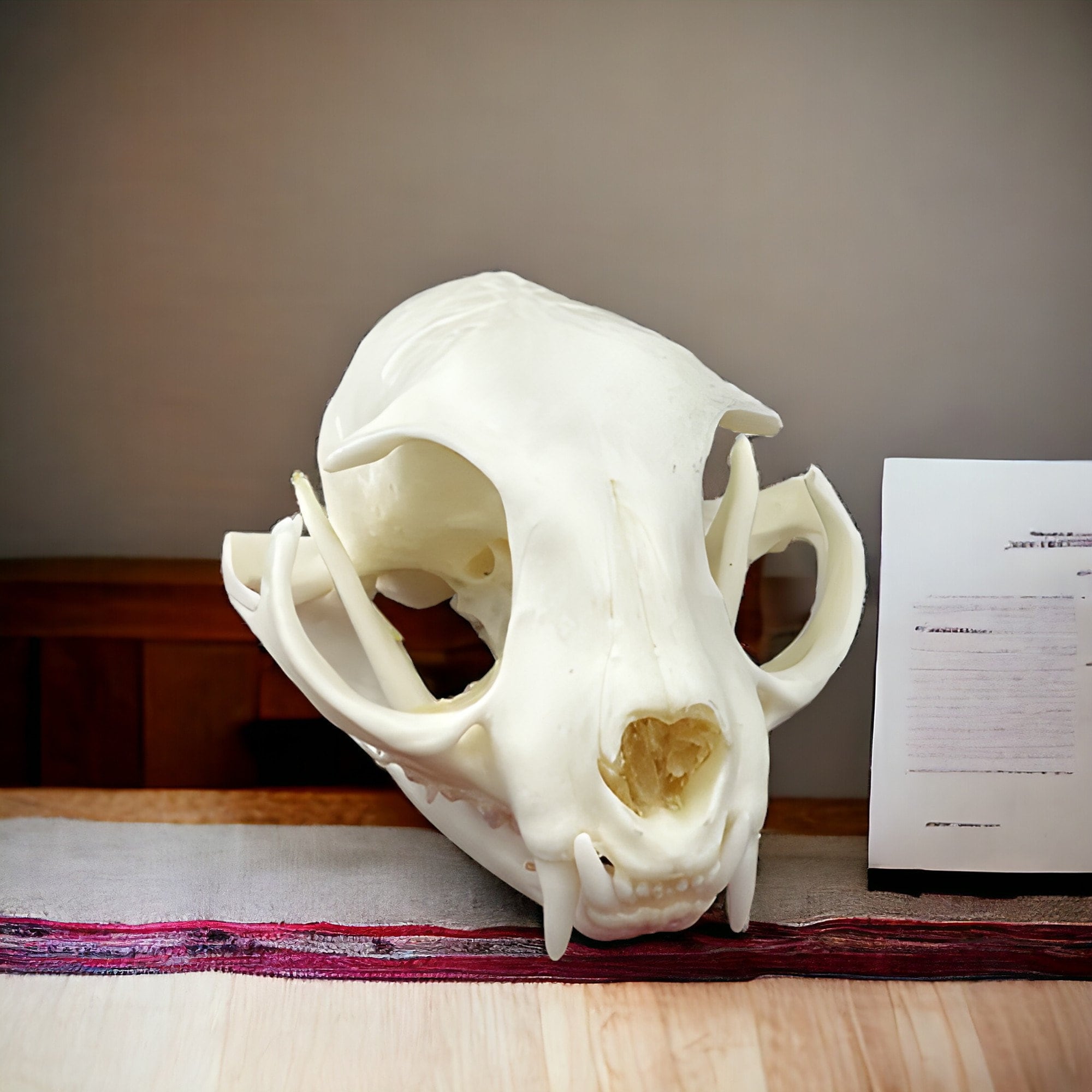 Bobcat Real Taxidermy Skull, Animal Bones for Crafts, Skull Home Decor ...