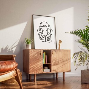 Let There Be House Music Poster - Typographic Dance Music Wall Art ...