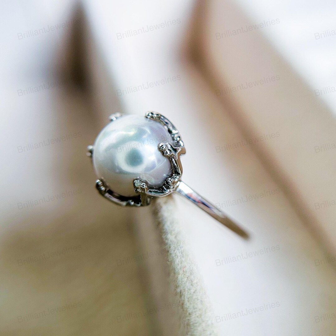 Pearl Ring - Pearl Promise Ring - Freshwater Pearl Ring - Pearl Jewelry ...