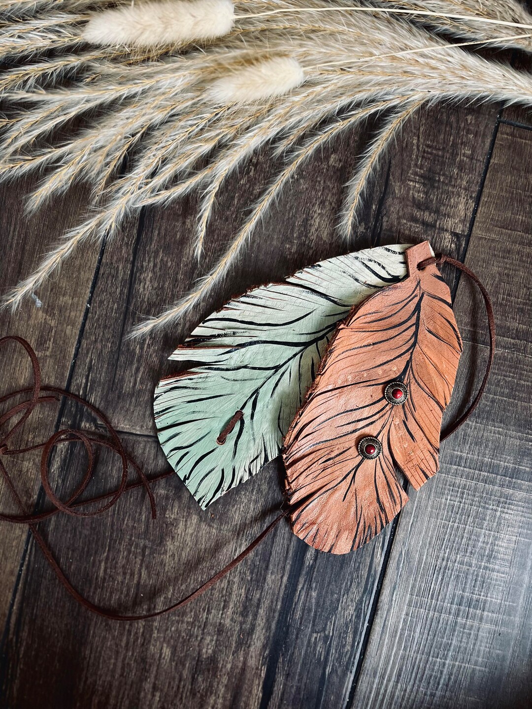 Leather Feather Hat Band - Cowboy Hat Band - Cowgirl Hat Band - Etsy
