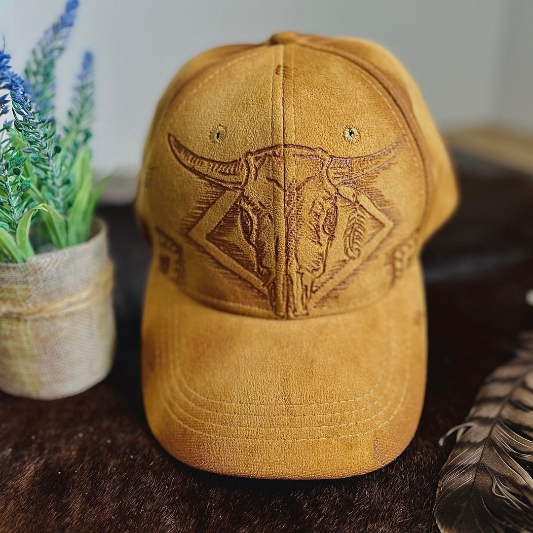 Baseball Hat Burned Design - Pyrography Burned Baseball Cap With ...