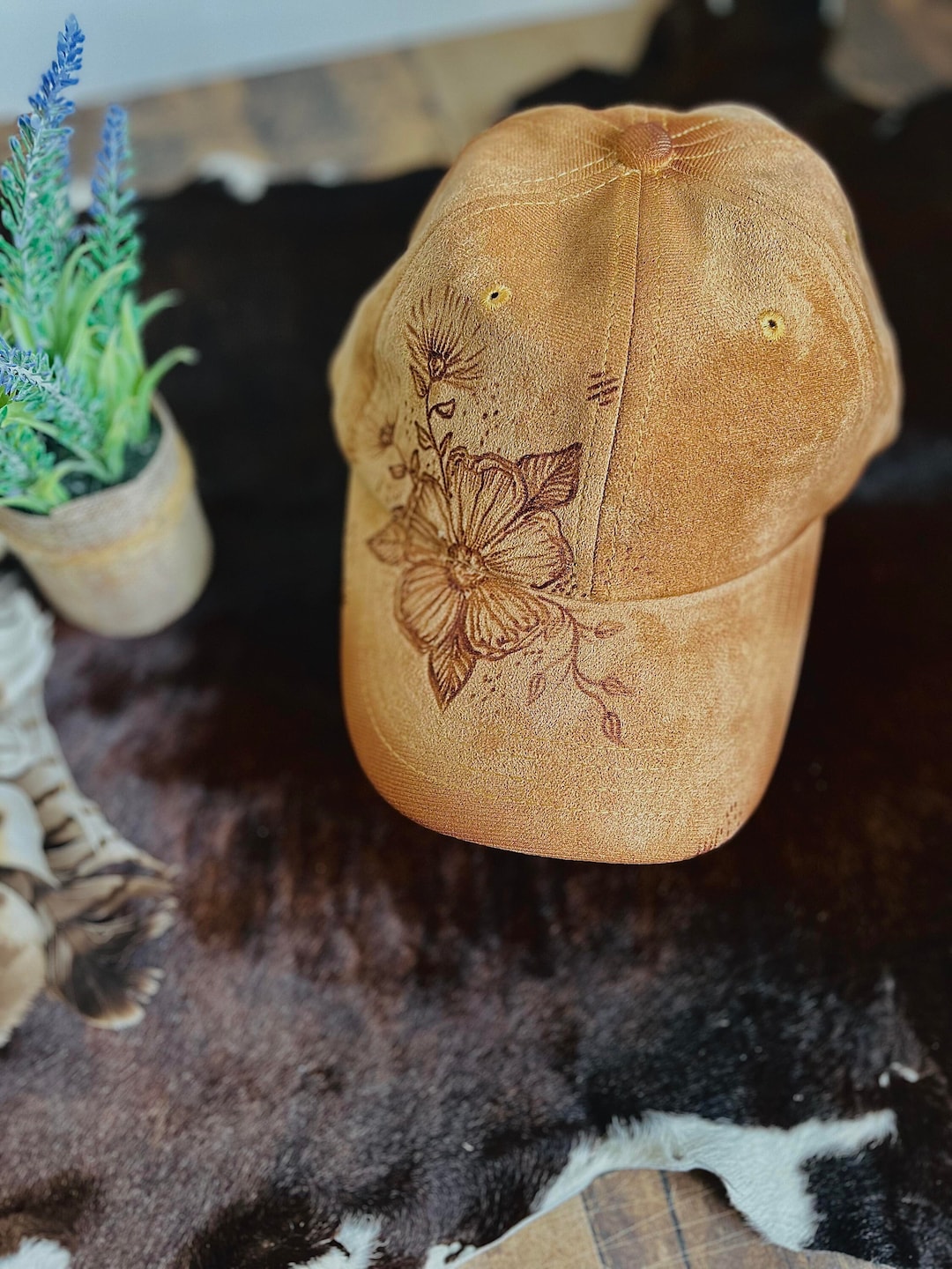 Baseball Hat Burned Design - Pyrography Burned Baseball Cap With ...