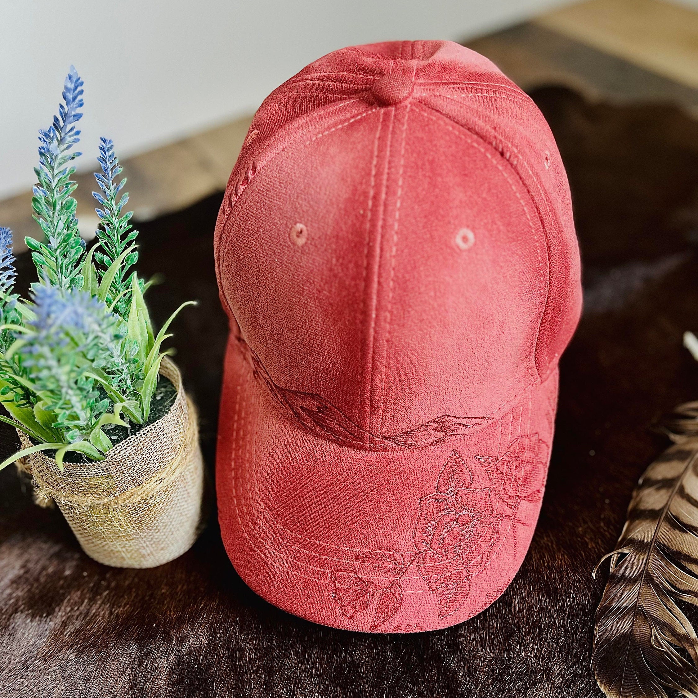 Baseball Hat Burned Design Pyrography Burned Baseball Cap With Western ...