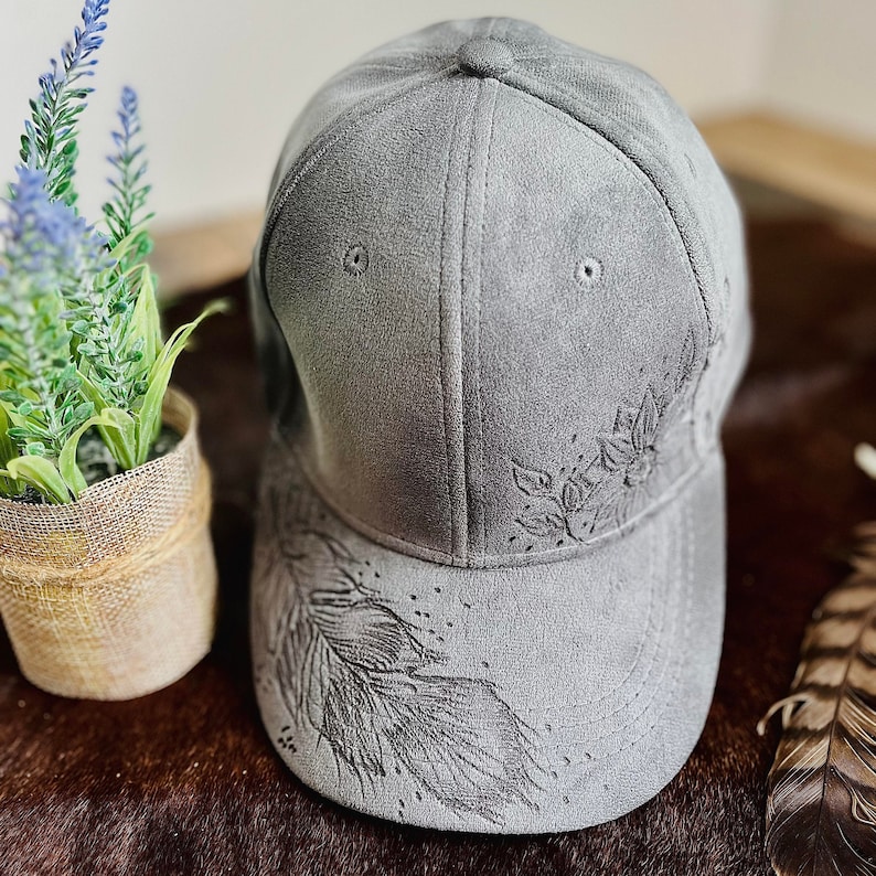 Baseball Hat Burned Design - Pyrography Burned Baseball Cap With ...