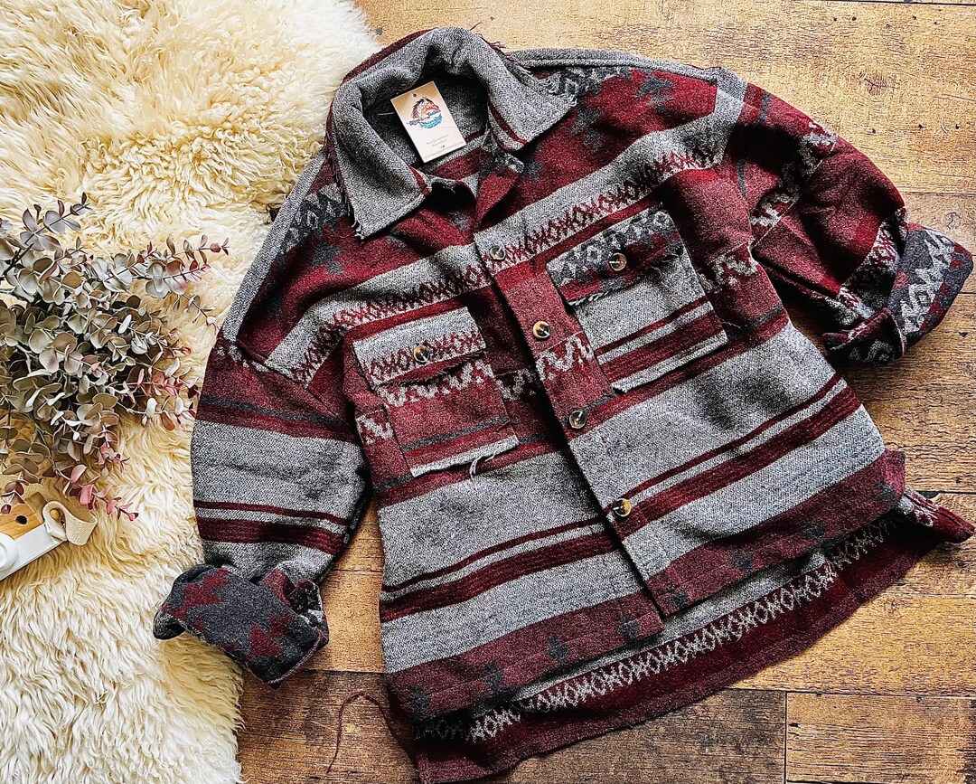 Western Aztec Jacket/shacket - Etsy