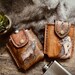 Custom Flask Holder Western Leather Tooled and Painted Personalized ...