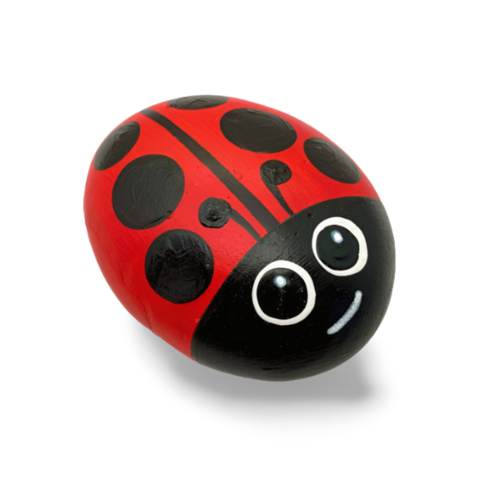 Ladybug Pebble Hand Painted Natural Stone and Handicrafts Garden ...