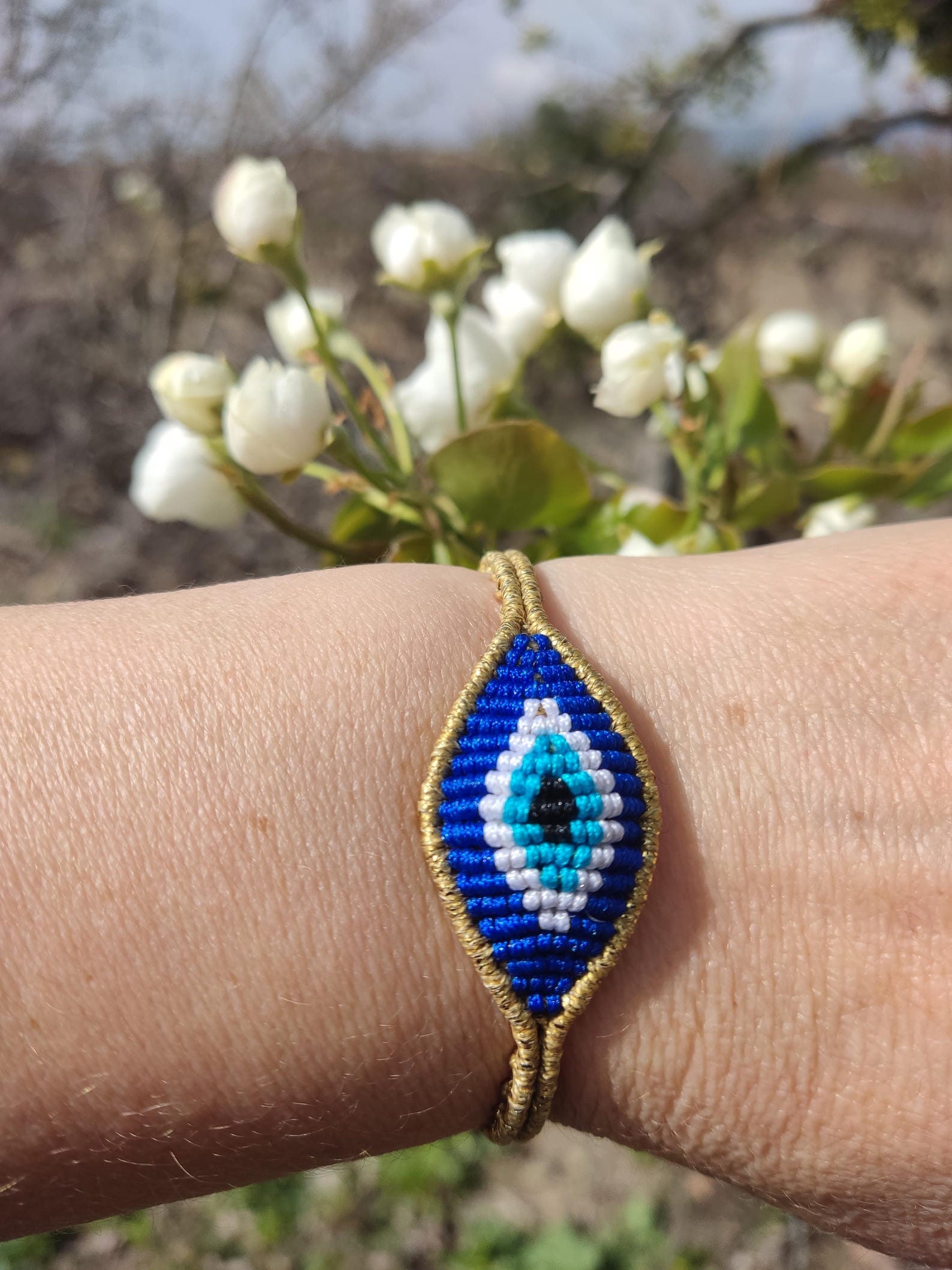 Evil Eye Macrame Bracelet - Etsy
