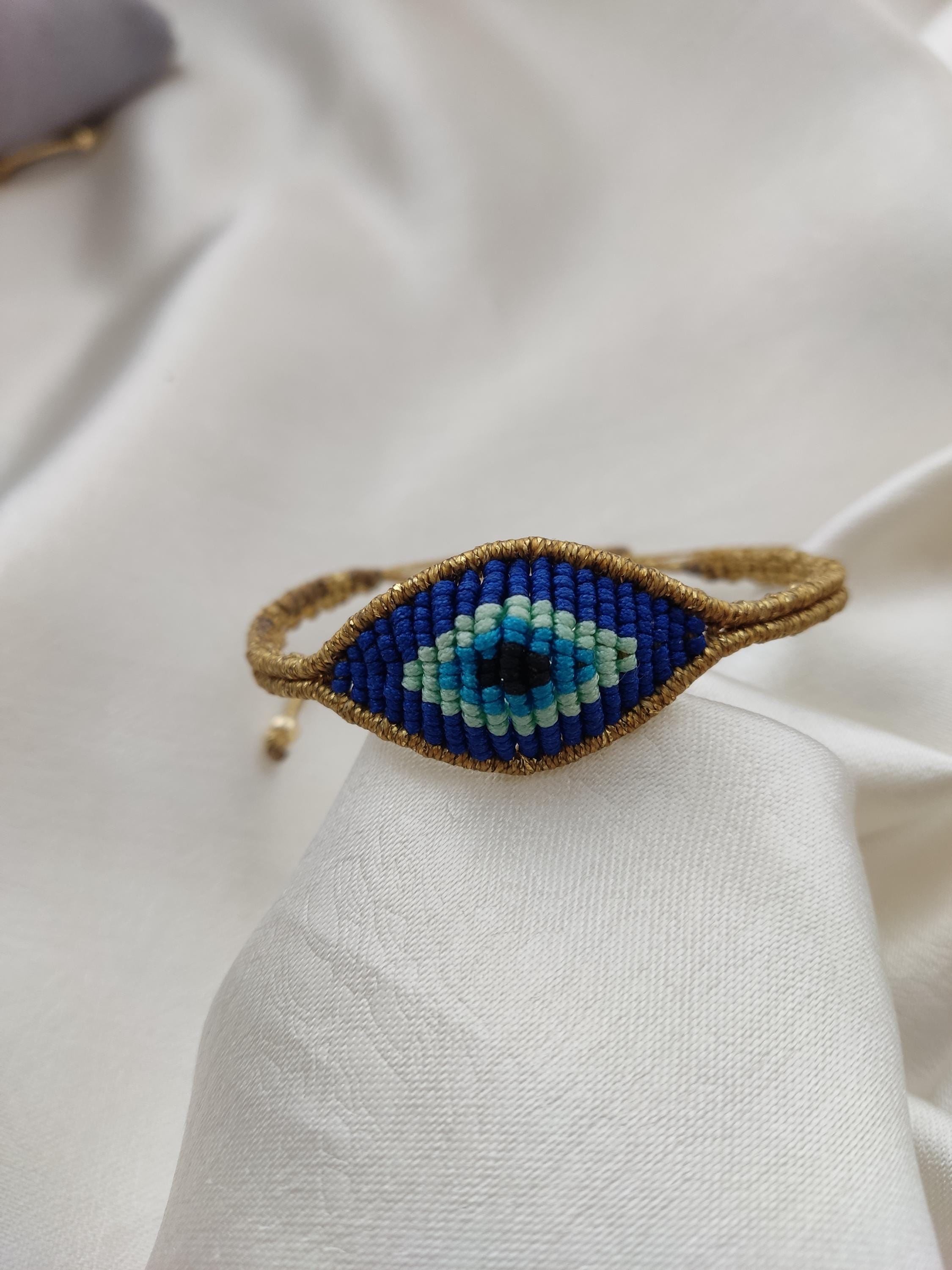 Evil Eye Macrame Bracelet - Etsy