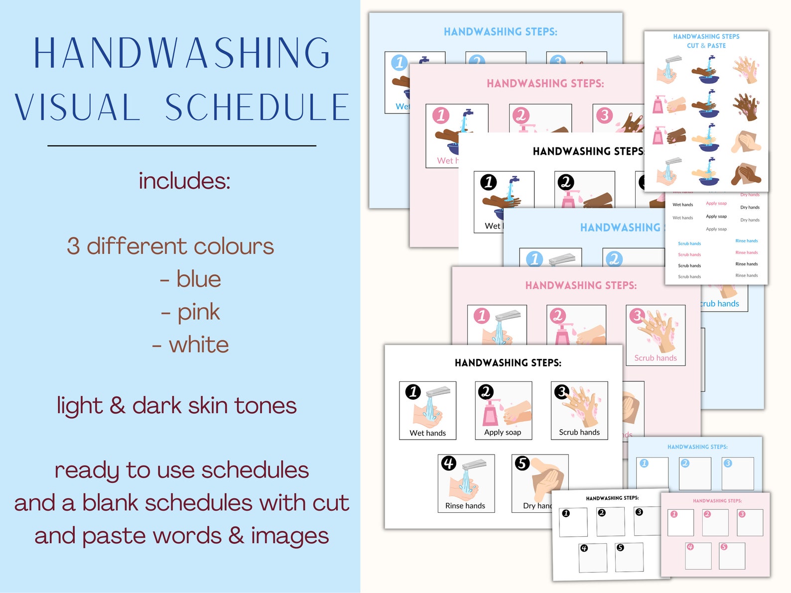 Learn Hand Washing | Social Story, Visual Schedule, Handwashing ...