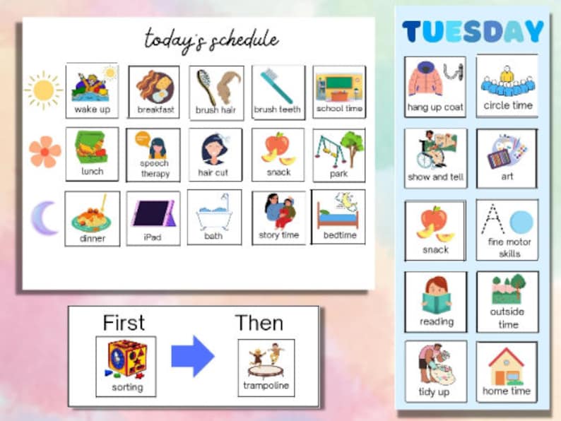 Visual Schedule & Routine Cards Bundle | Digital Printable for Austim ...