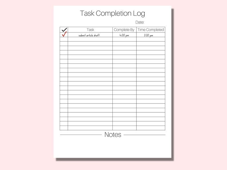The Ultimate Task Checklist | Digital Download Daily Checklist Task ...