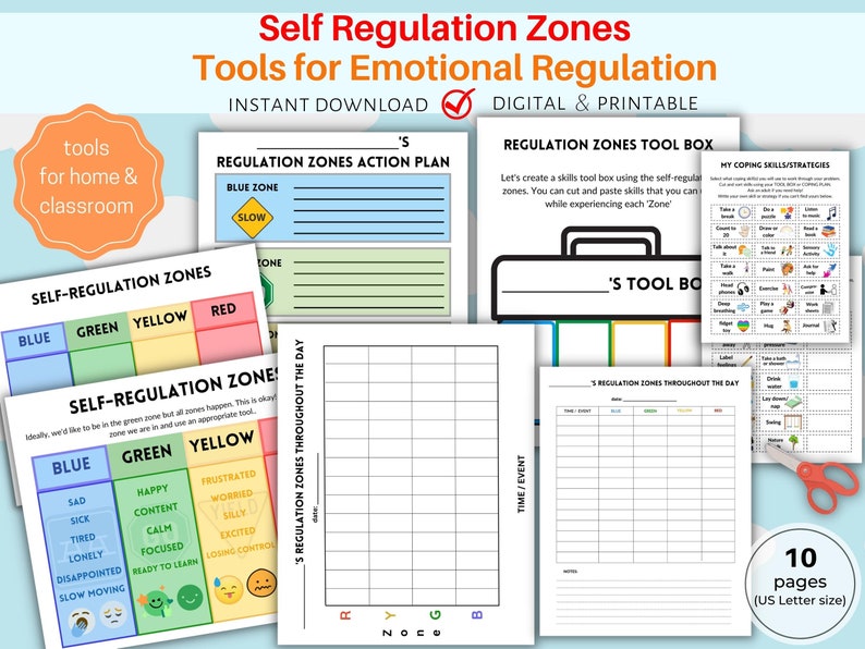 Self Regulation Zones | Emotional Regulation, Kids, Schoolage, Autism ...