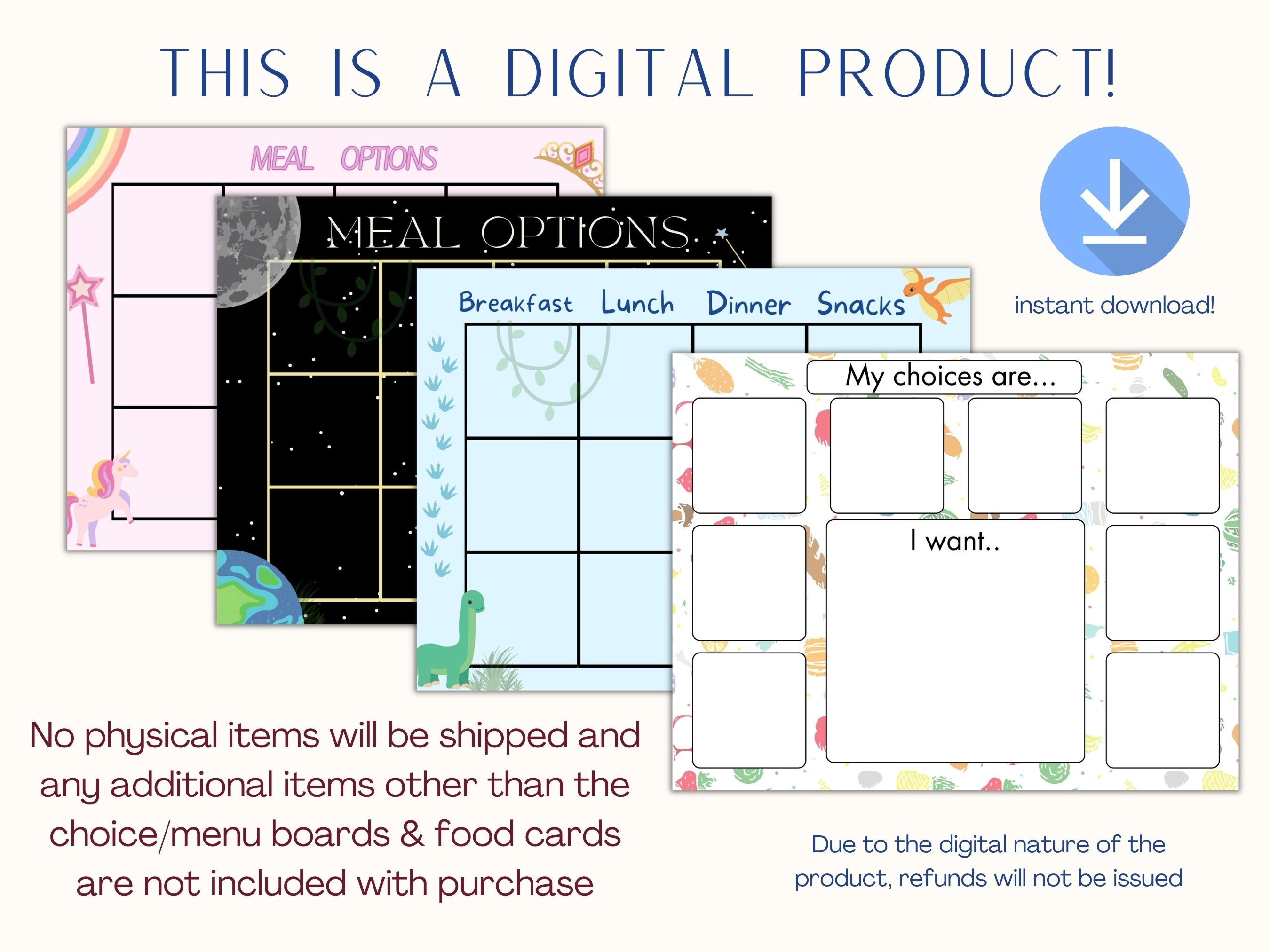 Food Choice Board & Visual Schedule Bundle Kids, Adults, Autism, ADHD ...