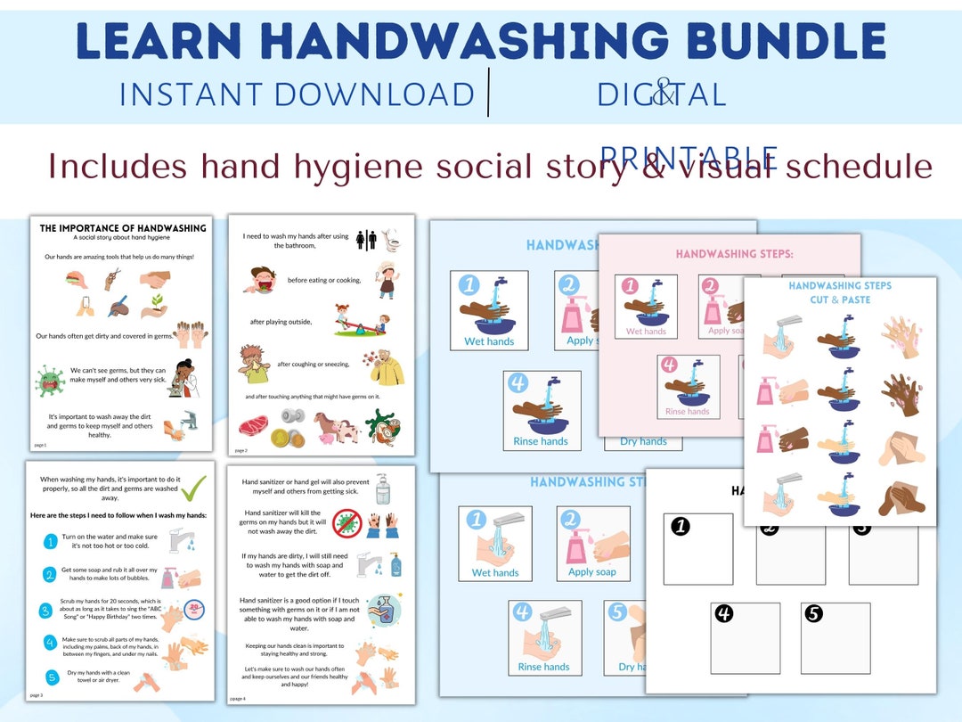 Learn Hand Washing | Social Story, Visual Schedule, Handwashing ...
