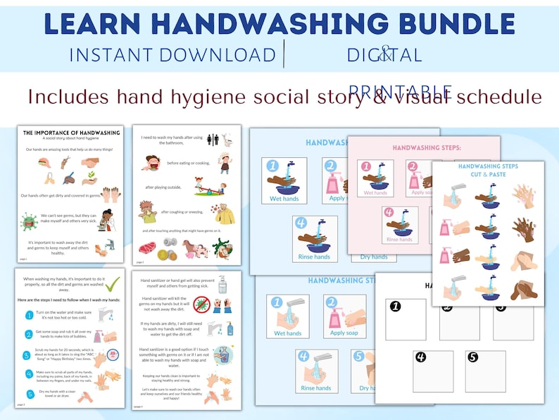 Learn Hand Washing | Social Story, Visual Schedule, Handwashing ...