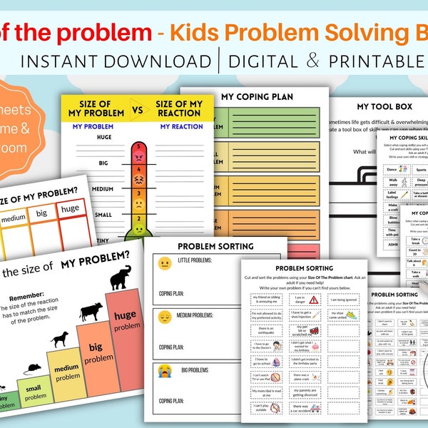 Problem Solving for Kids Worksheets - Etsy
