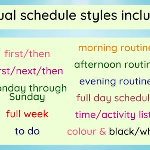 Visual Schedule & Routine Cards Bundle | Digital Printable for Austim ...